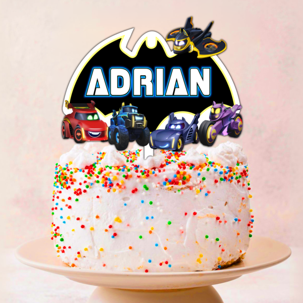 Cake Topper Personalizat Cu Nume, Masinute Batman - Bloom Atelier ...